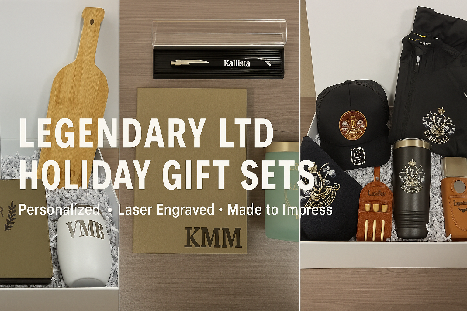 Holiday Gift Sets by Legendary LTD | Personalized Laser-Engraved Gifts ...